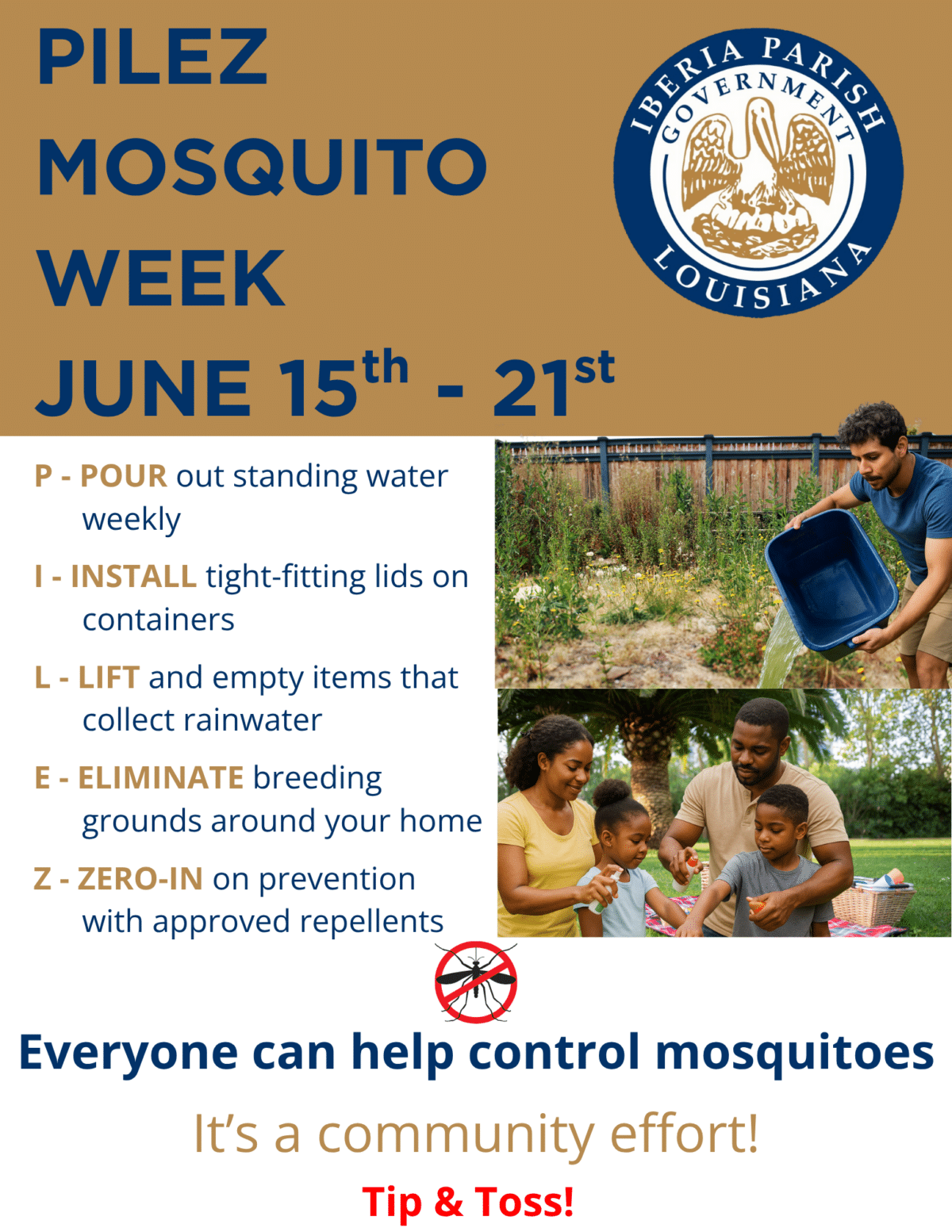 Pilez Mosquito Week | Iberia Parish Government